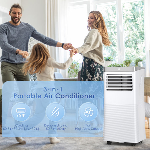 Gymax 10000 Btu Portable Air Conditioner For 350 Square Feet With